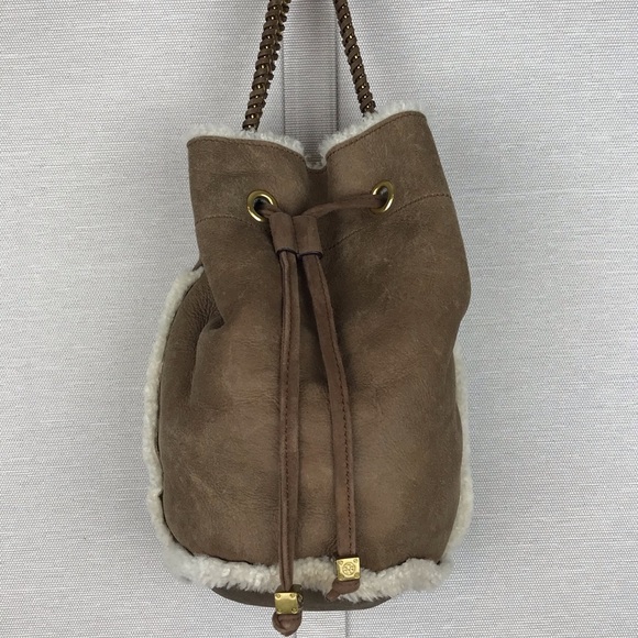 Tory Burch | Bags | Tory Burch Shearling Fur Drawstring Bucket Bag Aaaaaaadorable | Poshmark